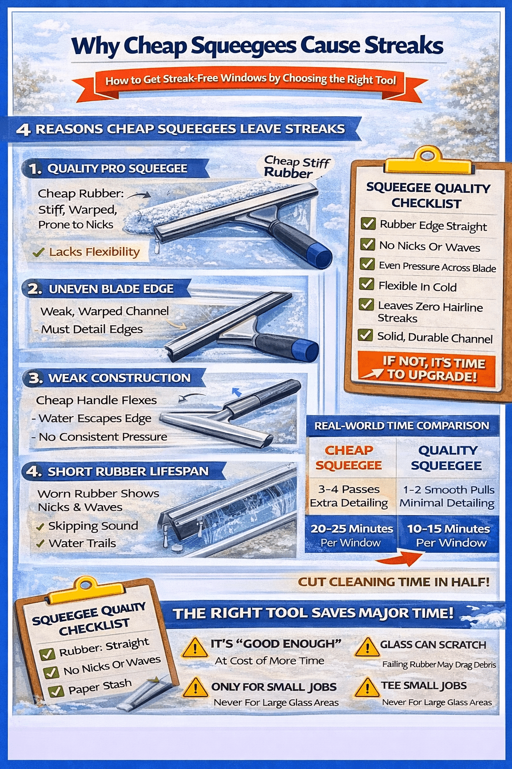 Why Cheap Squeegees Leave Streaks