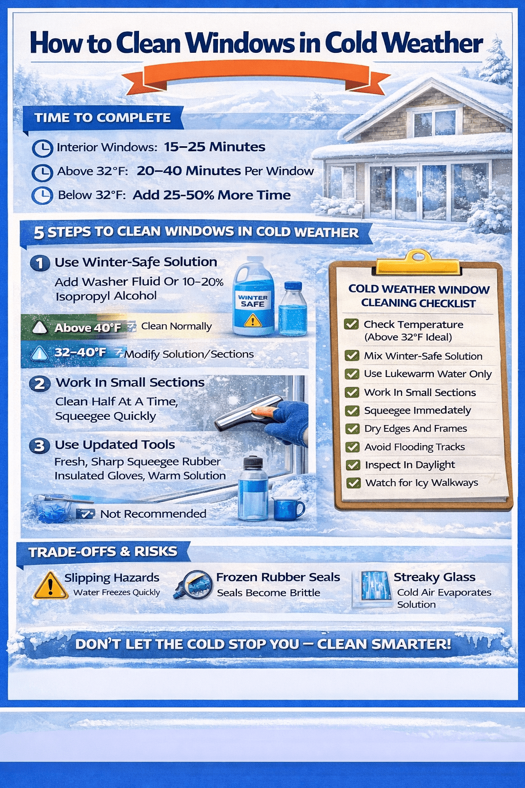 How to Clean Windows in Cold Weather