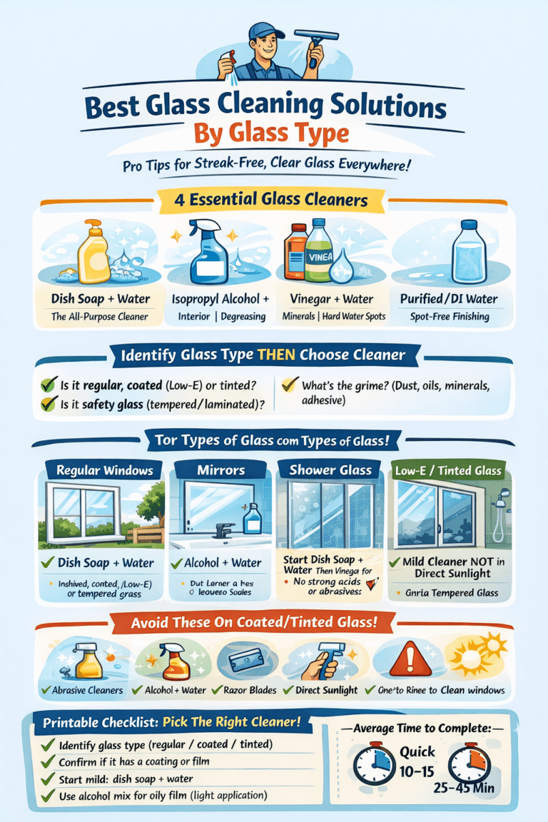 Best Glass Cleaning Solutions By Glass Type